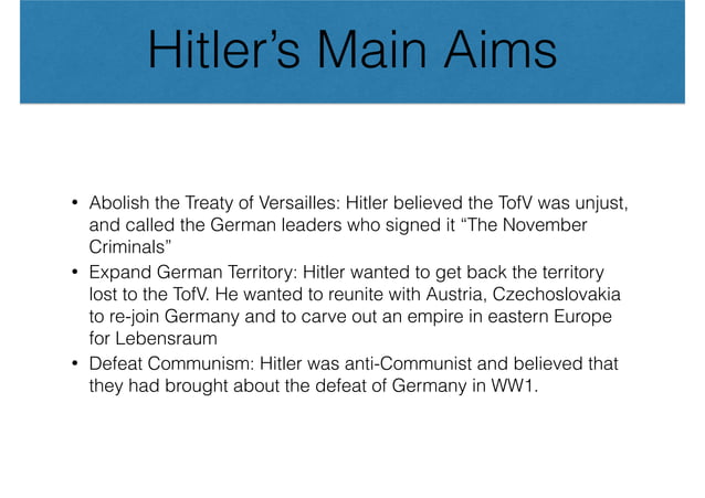 AQA B History GCSE Hitler's Foreign Policy Revision | PDF