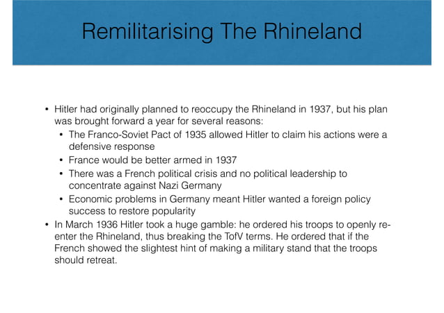 AQA B History GCSE Hitler's Foreign Policy Revision | PDF