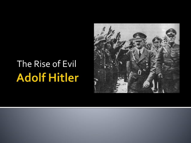 Hitler's germany lesson 3 hitler's strengths and rise | PPT