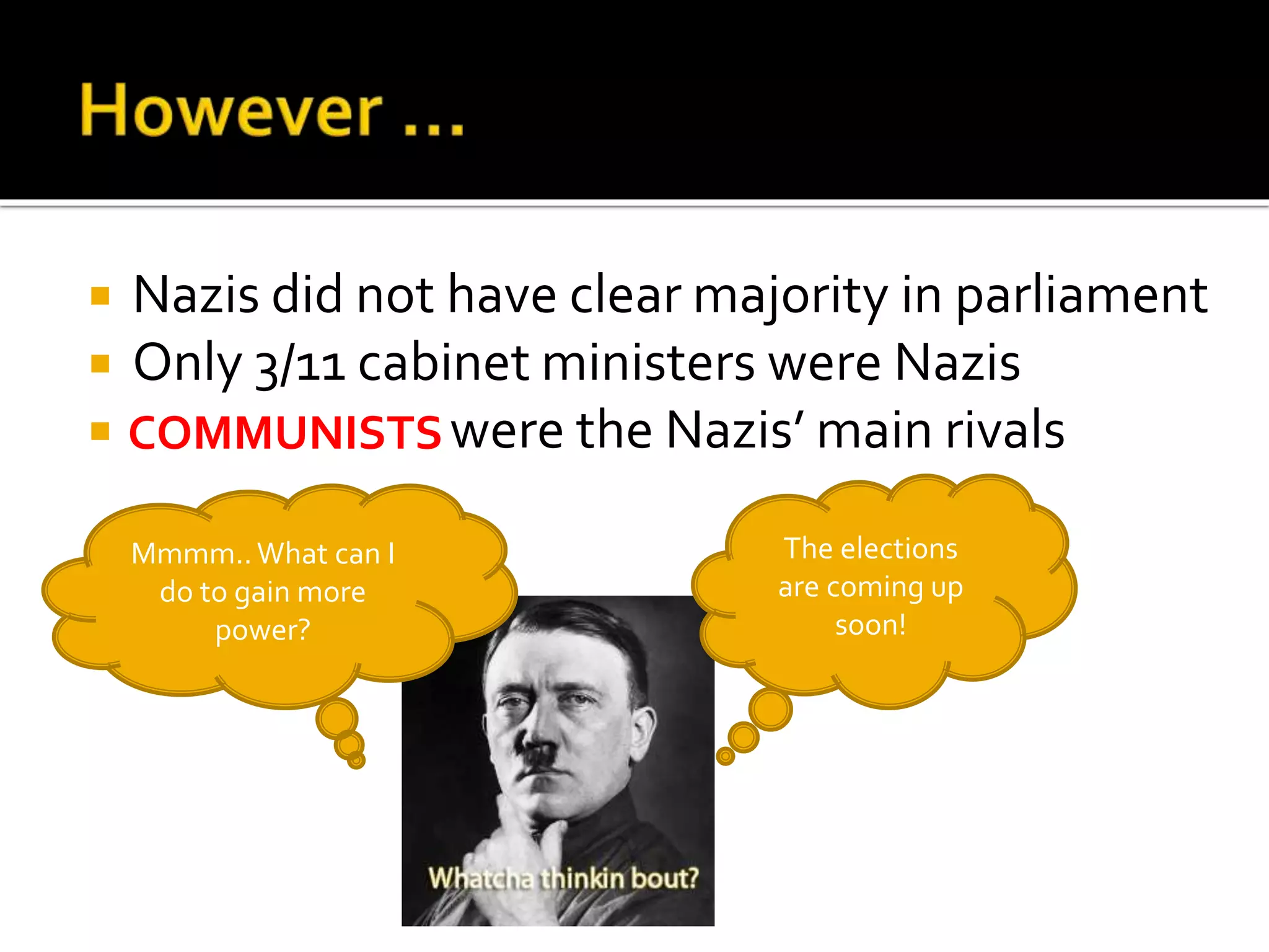 Hitler's germany lesson 4 hitler's consolidation of power | PPT