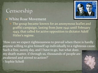 Hitler’s germany social impact 1 (propaganda, censorship, ss) | PPTX