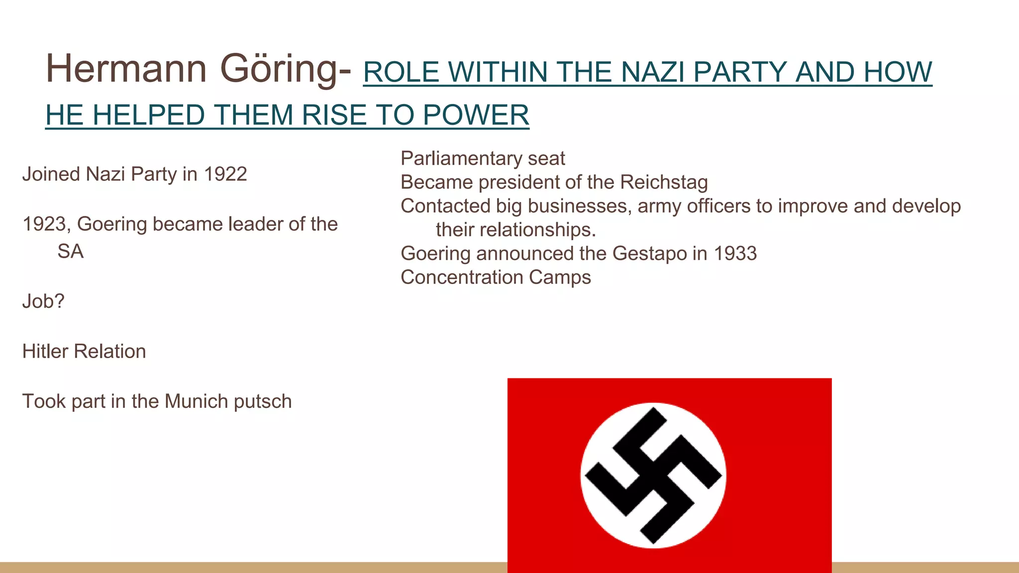 Hitler's henchmen student presentation 2015 | PPT