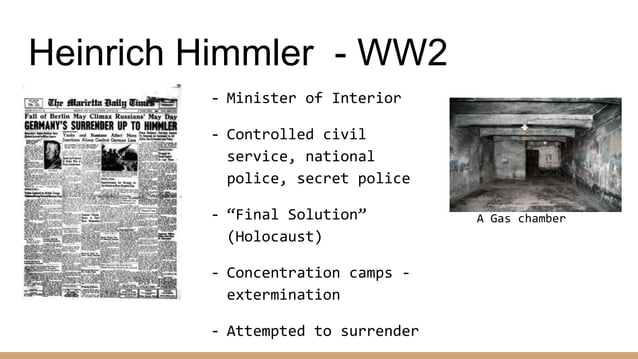 Hitler's henchmen student presentation 2015 | PPT