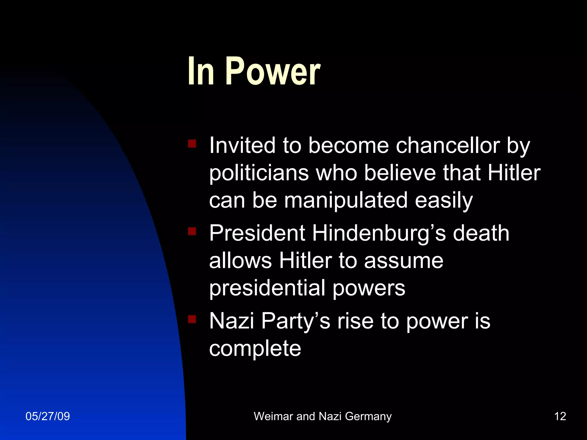 Hitlers Rise to Power | PPT