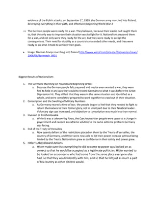 Nationalism as a Cause of WWII | DOC