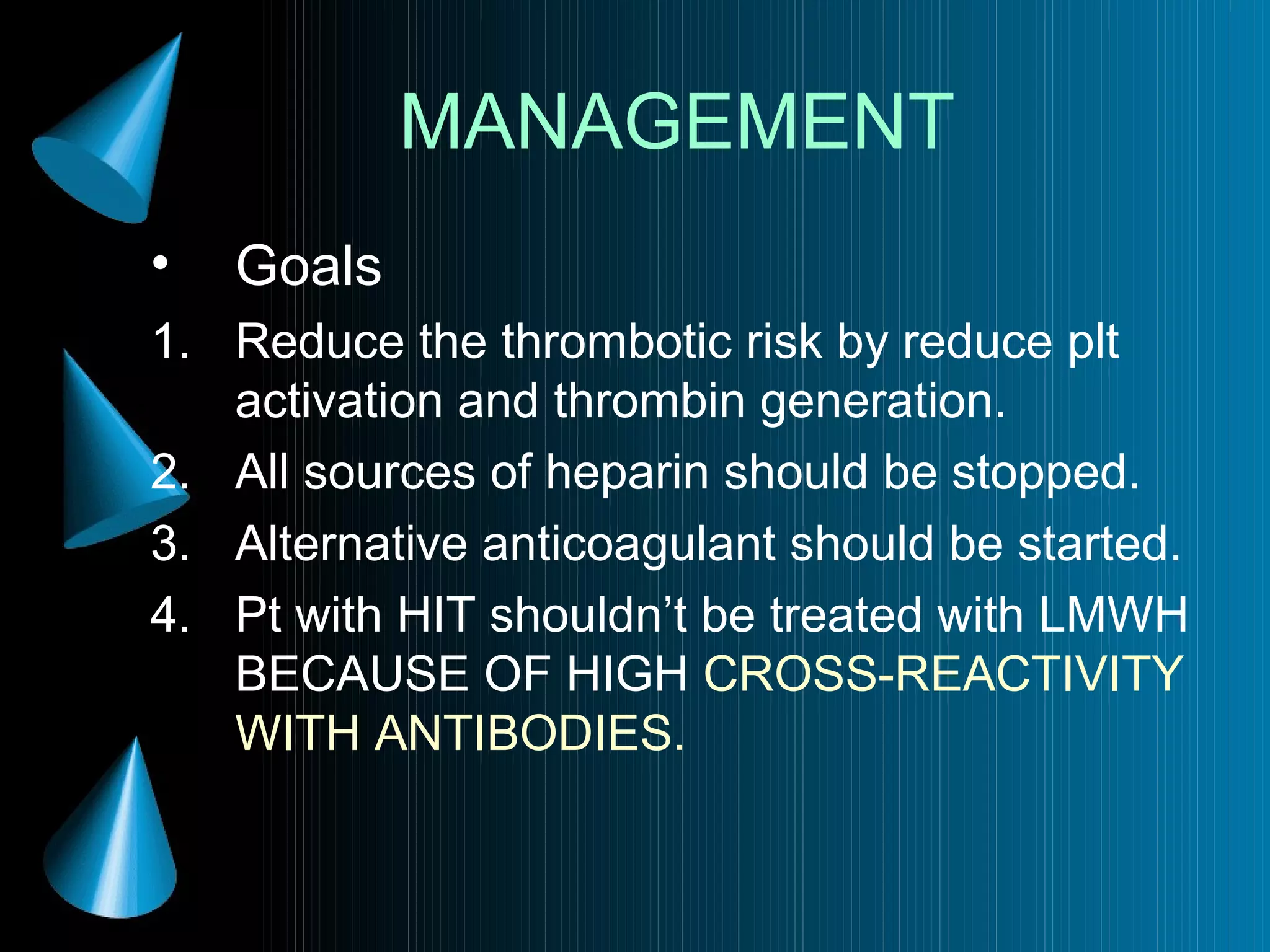 HEPARIN INDUCED THROMBOCYTOPENIA | PPT