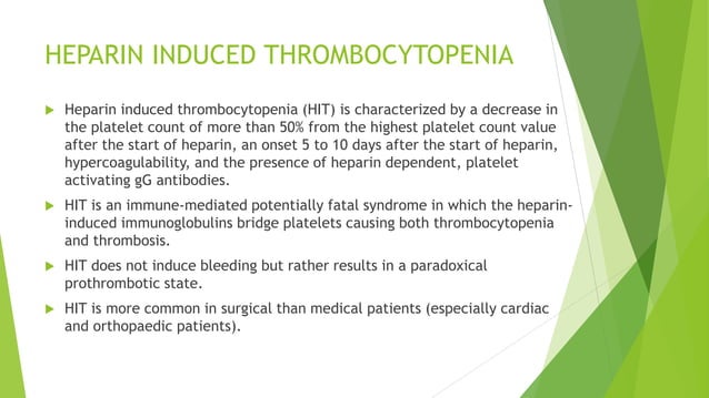 Heparin Thrombocytopenia Presentationppt | PPT