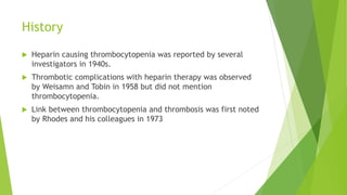 Heparin Thrombocytopenia Presentationppt | PPT