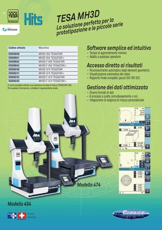 TESA MH3D DUAL, TESA SCAN e TESA VISIO | PDF