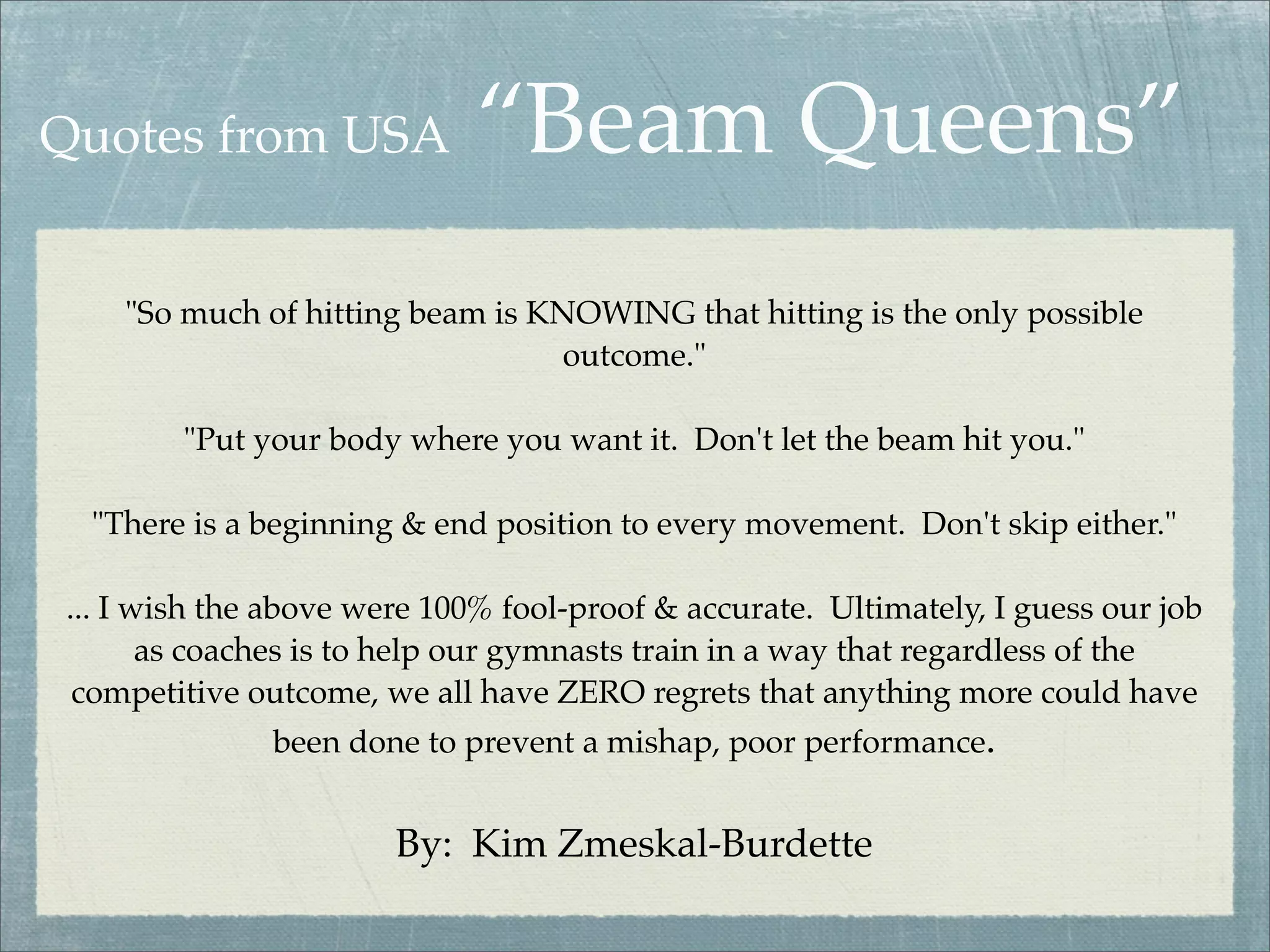 Hitting Beam - Mary Lee Tracy | PDF | Gymnastics | Sports