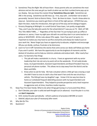 Hitting the ground running notes | DOC