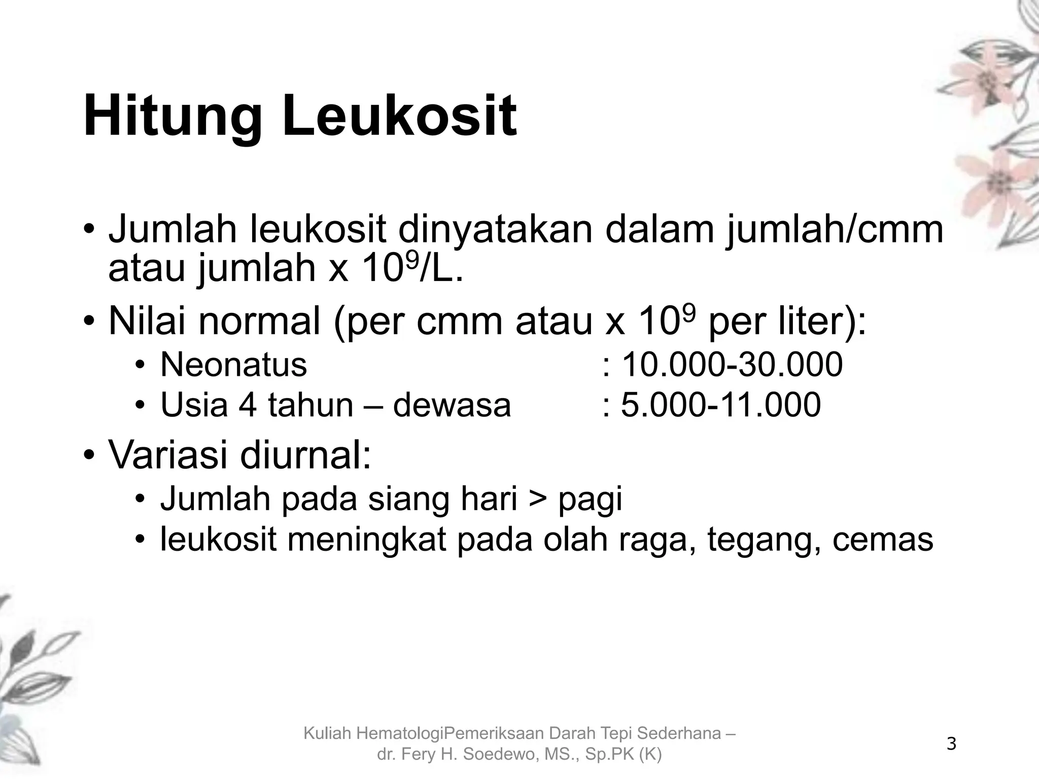 Hitung jenis leukosit dalam darah pada tubuh | PDF