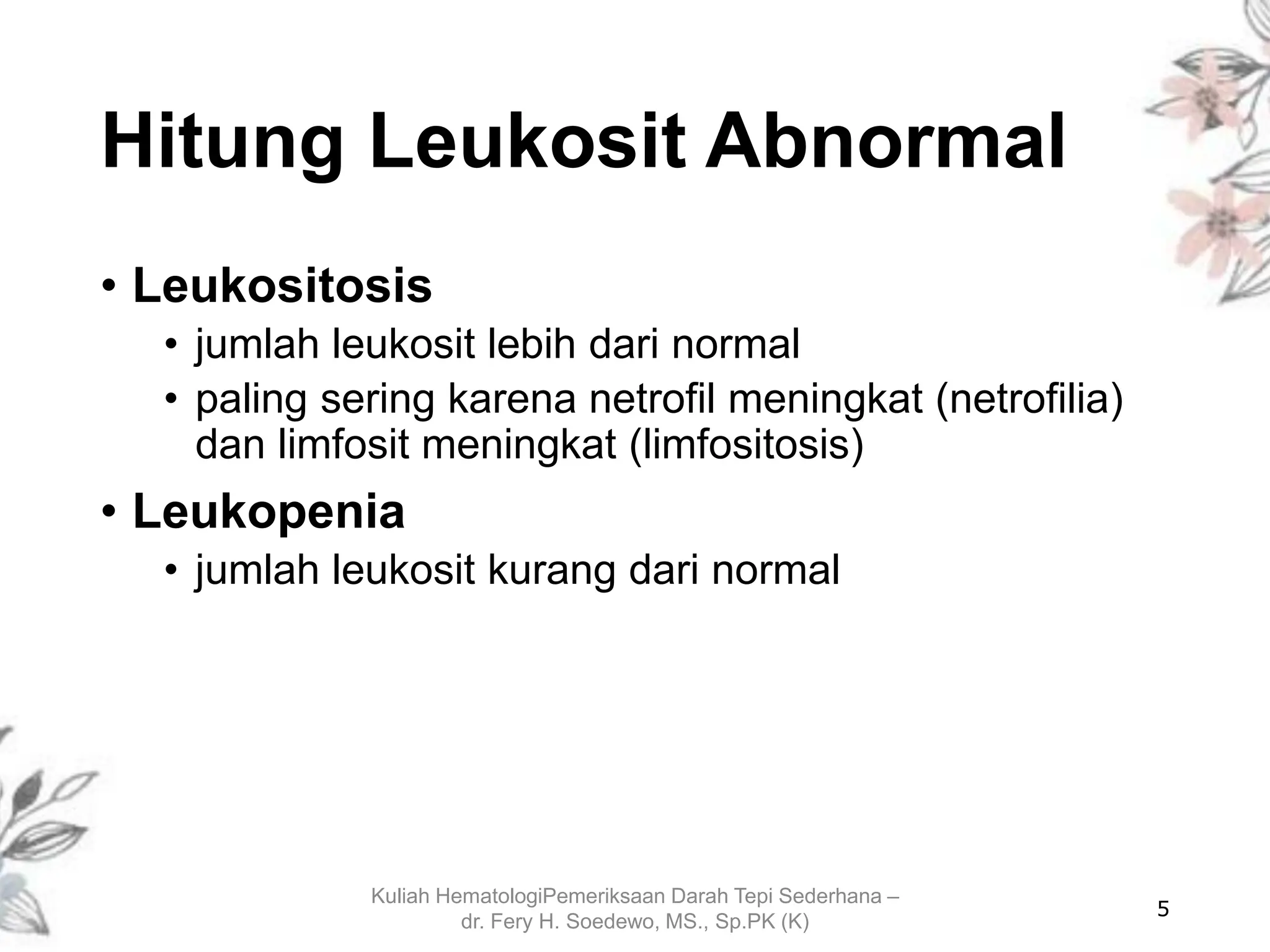 Hitung jenis leukosit dalam darah pada tubuh | PDF