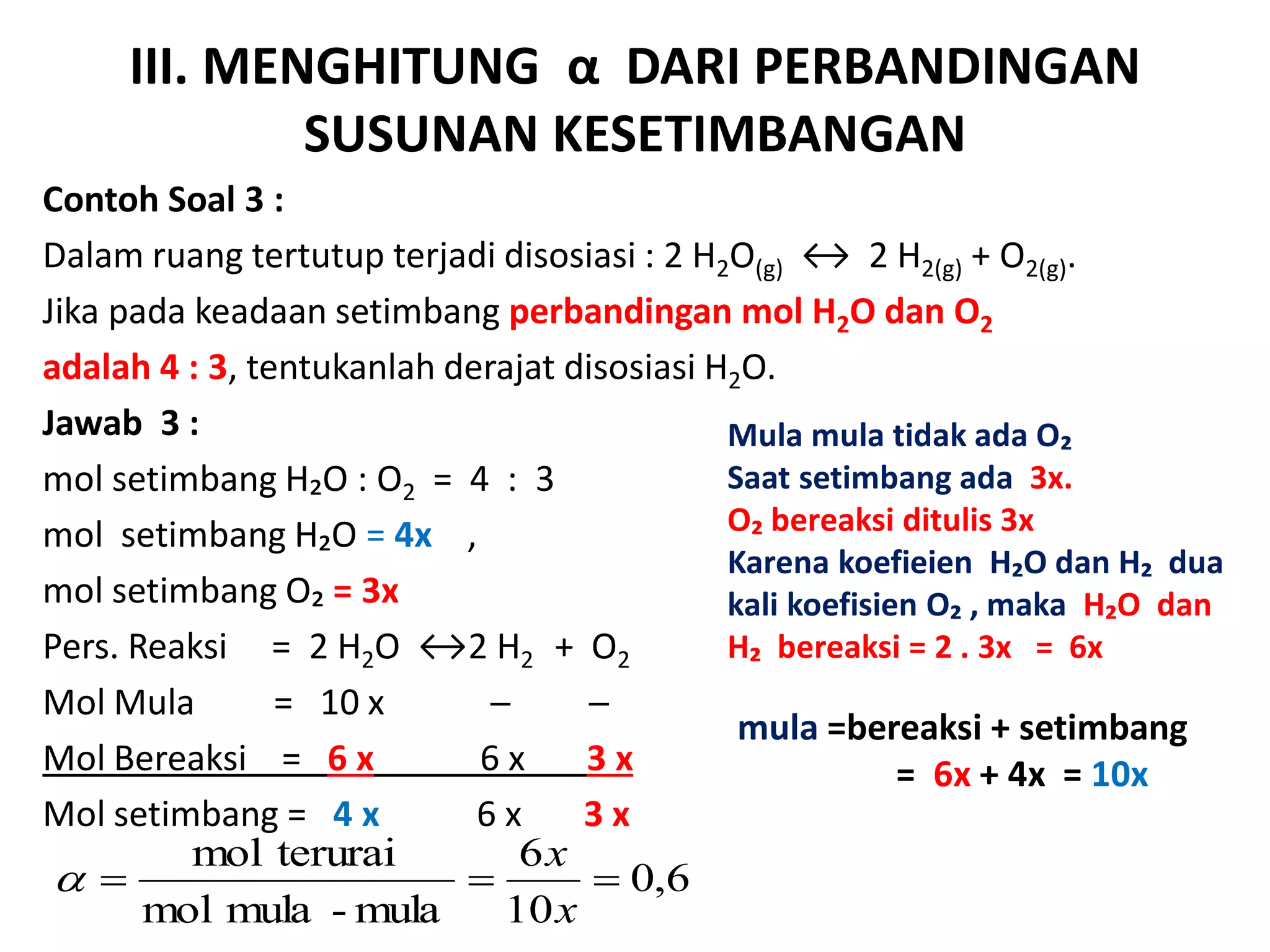 Hitungan derajat disosiasi (kesetimbangan kimia bagian 2 compressed | PDF