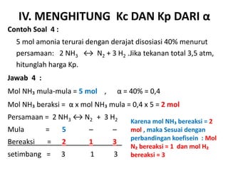 Hitungan derajat disosiasi (kesetimbangan kimia bagian 2 compressed | PDF