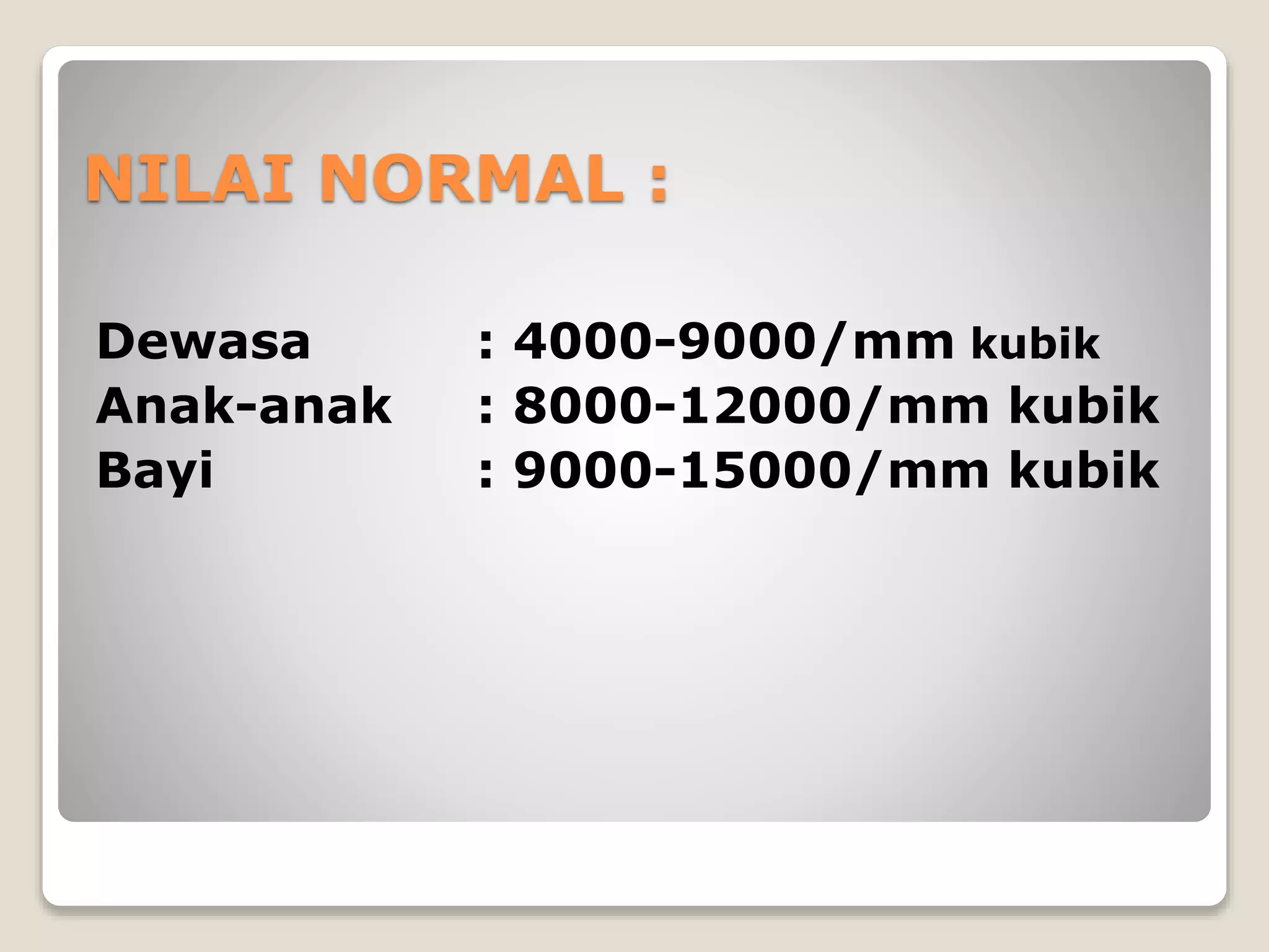 Hitung jumlah leukosit | PPT