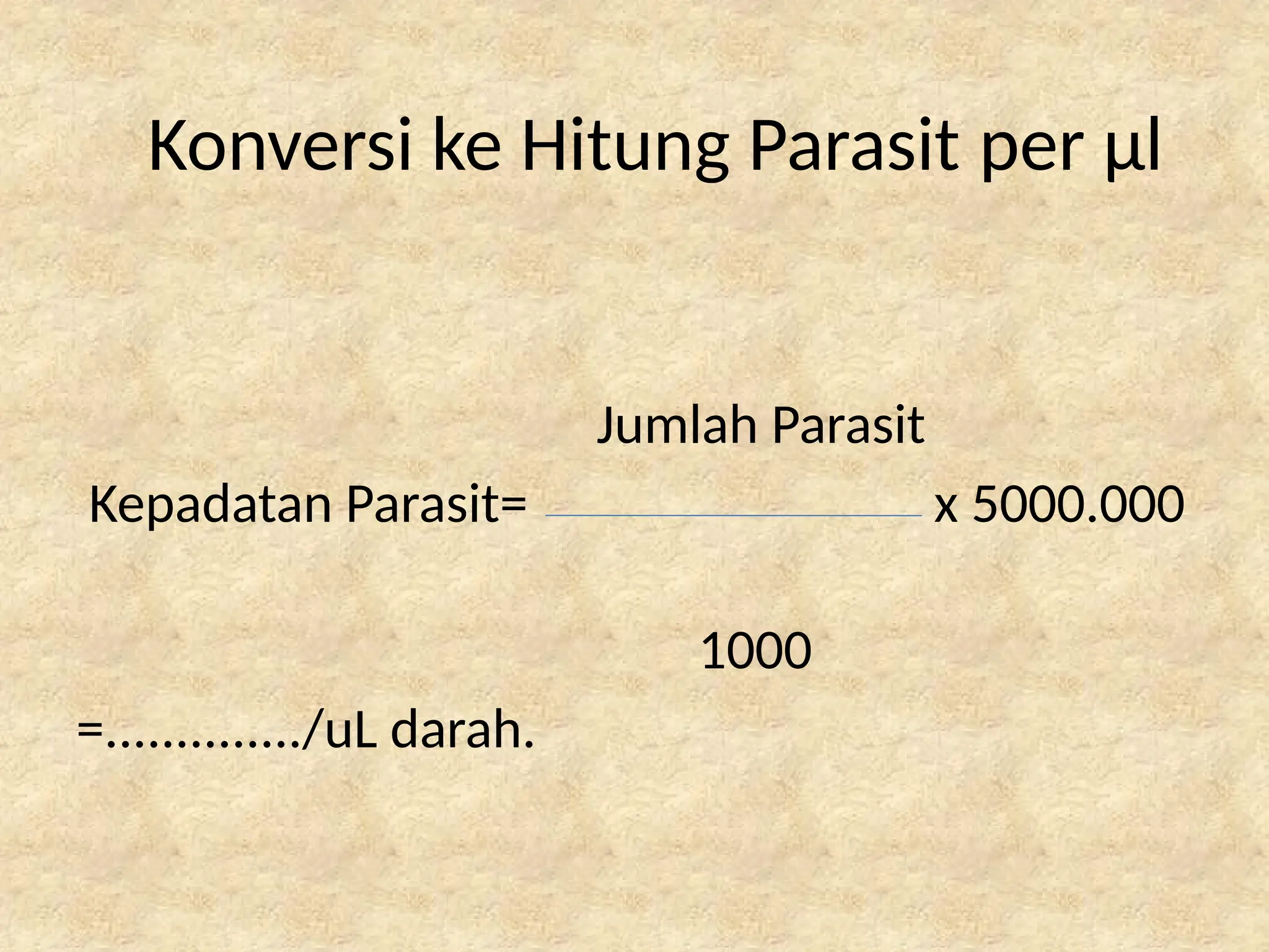 Teknik menghitung Parasit malaria .pptx