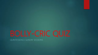 Bollywood-Cricket Quiz- ZHDC Quiz Sessions #5 | PPT