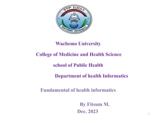 Health informatics system chapter five ppt | PPTX