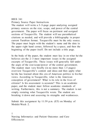HIUS 341Primary Source Paper InstructionsThe student will writ | DOCX