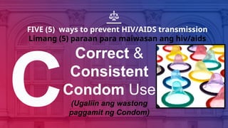 HIV Lecture Tagalog. Ano ang Iba't Ibang sintomas at paano makaiwas | PPTX