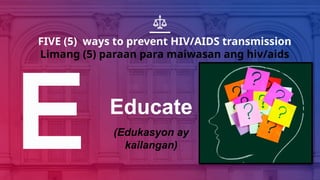 HIV Lecture Tagalog. Ano ang Iba't Ibang sintomas at paano makaiwas | PPTX