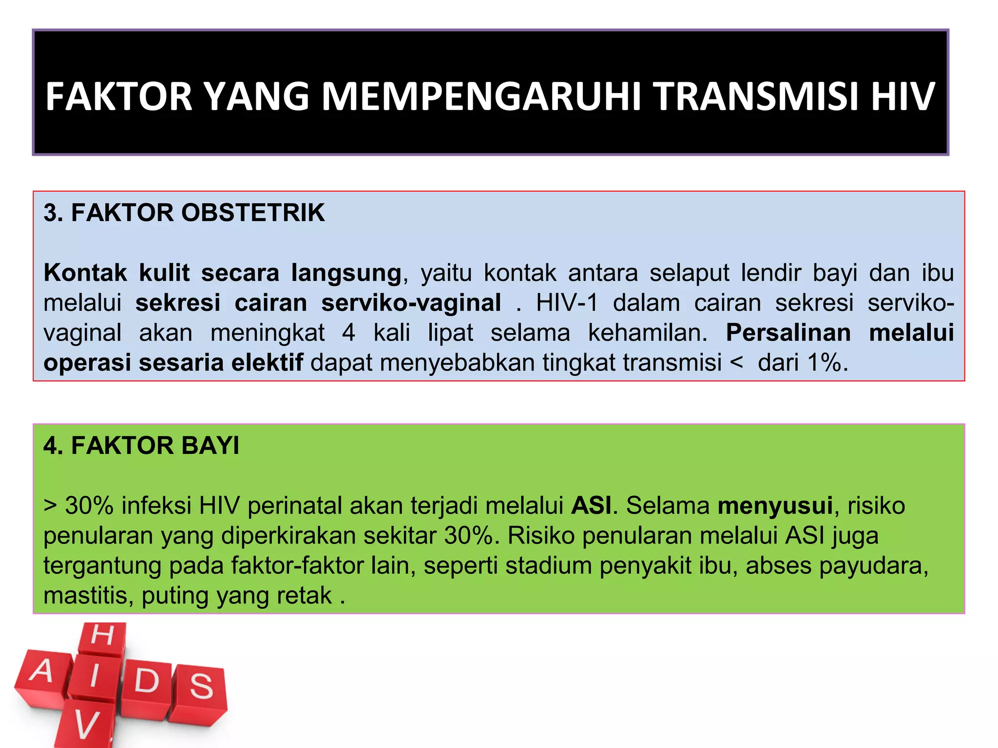 HIV DALAM KEHAMILAN & PENATALAKSANAANNYA (WHO 2013) | PPT