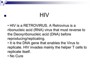 HIV (Human Immuno Virus) | PPT