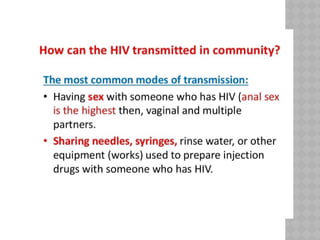presentation on the topic HIV and its control measures.pptx