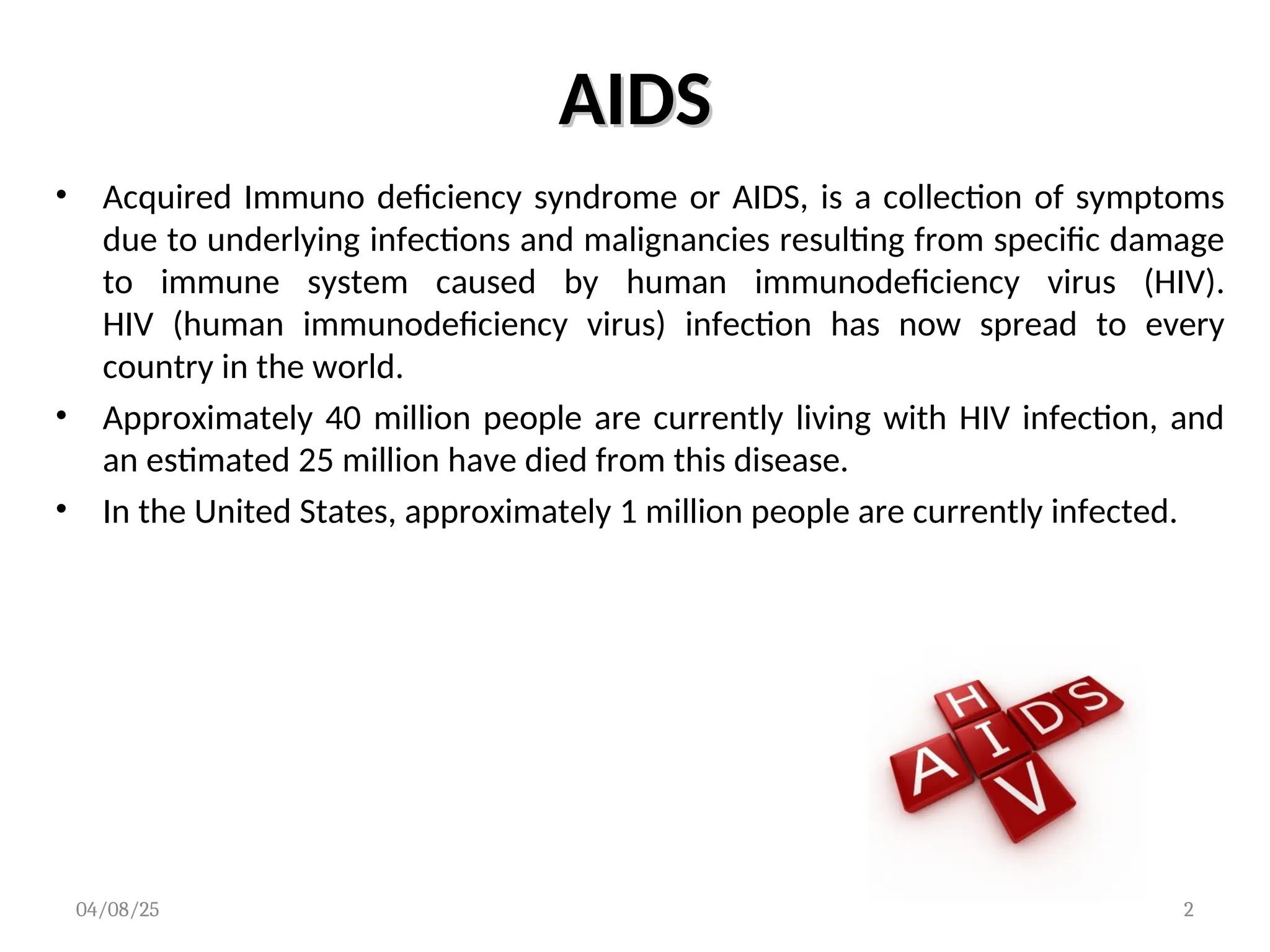 Description on HIV morphology, life cycle and AIDS.ppt