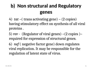 Description on HIV morphology, life cycle and AIDS.ppt