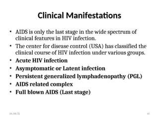 Description on HIV morphology, life cycle and AIDS.ppt