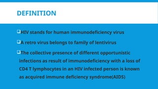HIV infection in children for nursing students | PPTX