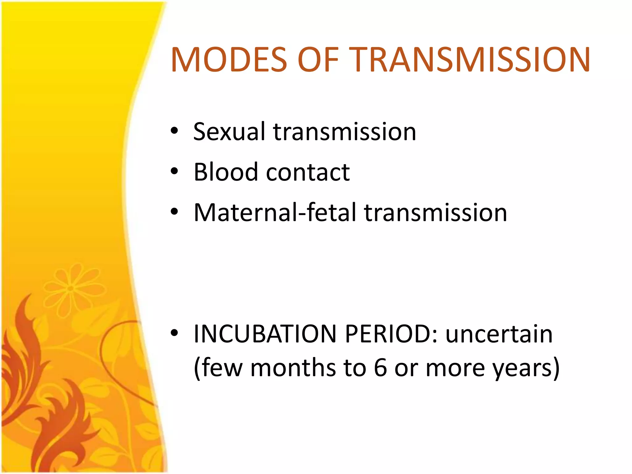 Hiv aids- epidemiology | PPT
