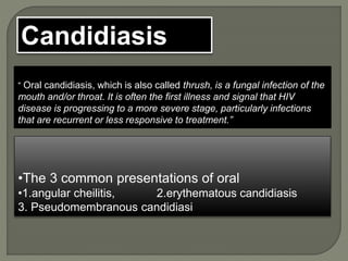 ORAL MENIFESTATION OF HIV AIDS | PPTX