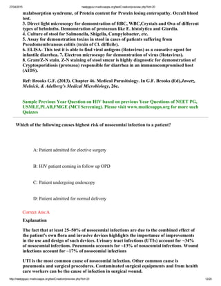 Hiv aids sample questions based on neet pg , usmle, plab and fmge ...