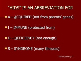 Hiv And Aids Curriculum | PPT