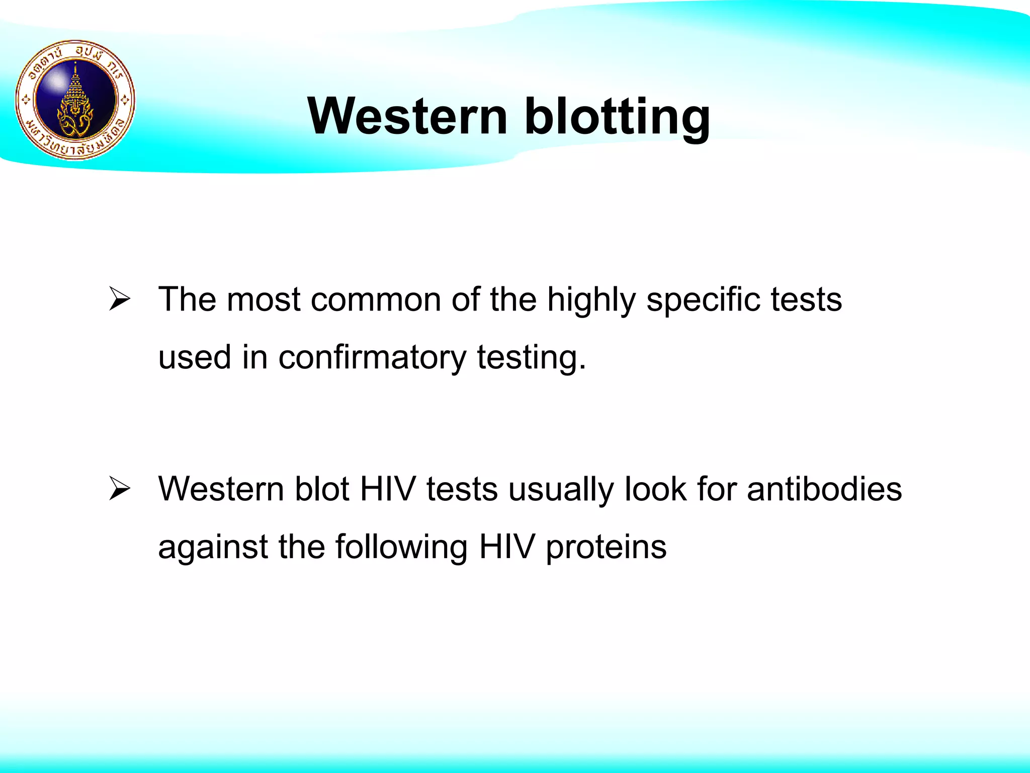Laboratory diagnosis and monitoring of HIV | PDF
