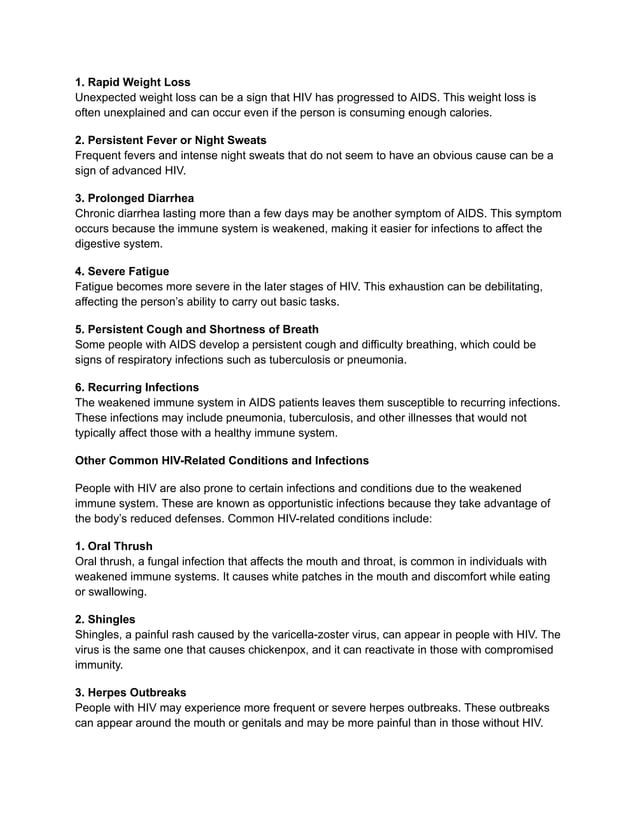 Symptoms of HIV: Understanding Early Warning Signs and Advanced Stages ...