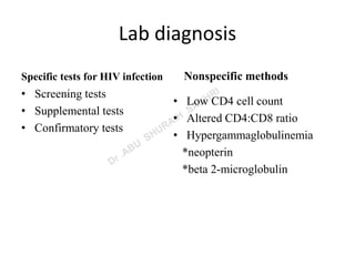 Lab diagnosis of HIV | PPTX