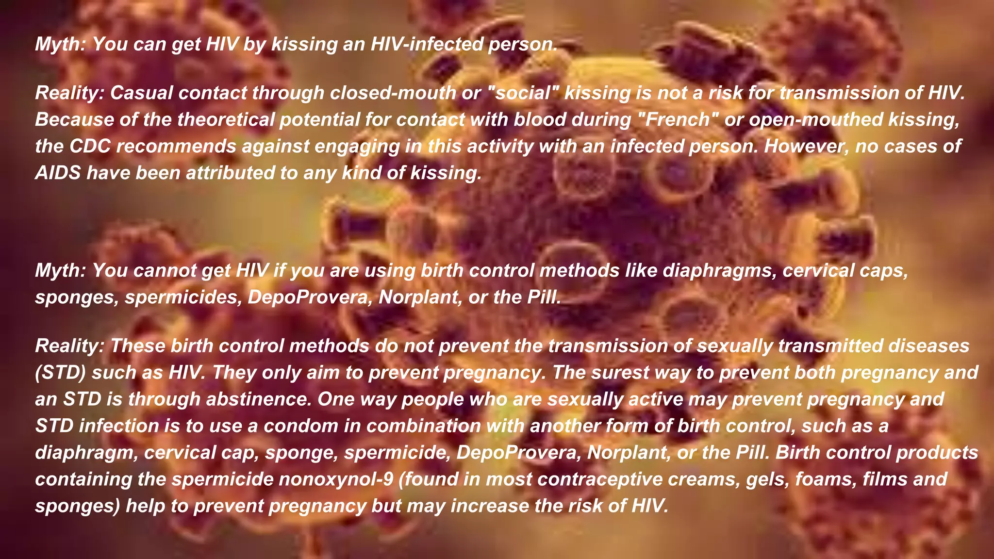 HIV myths and reality | PPTX