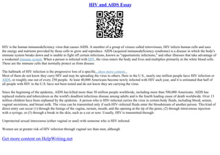 Hiv-Reaction Paper | PDF