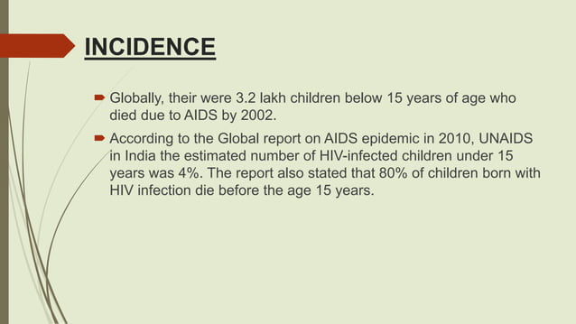 pediatric hiv aids.pptx | Infectious Diseases | Diseases and Conditions