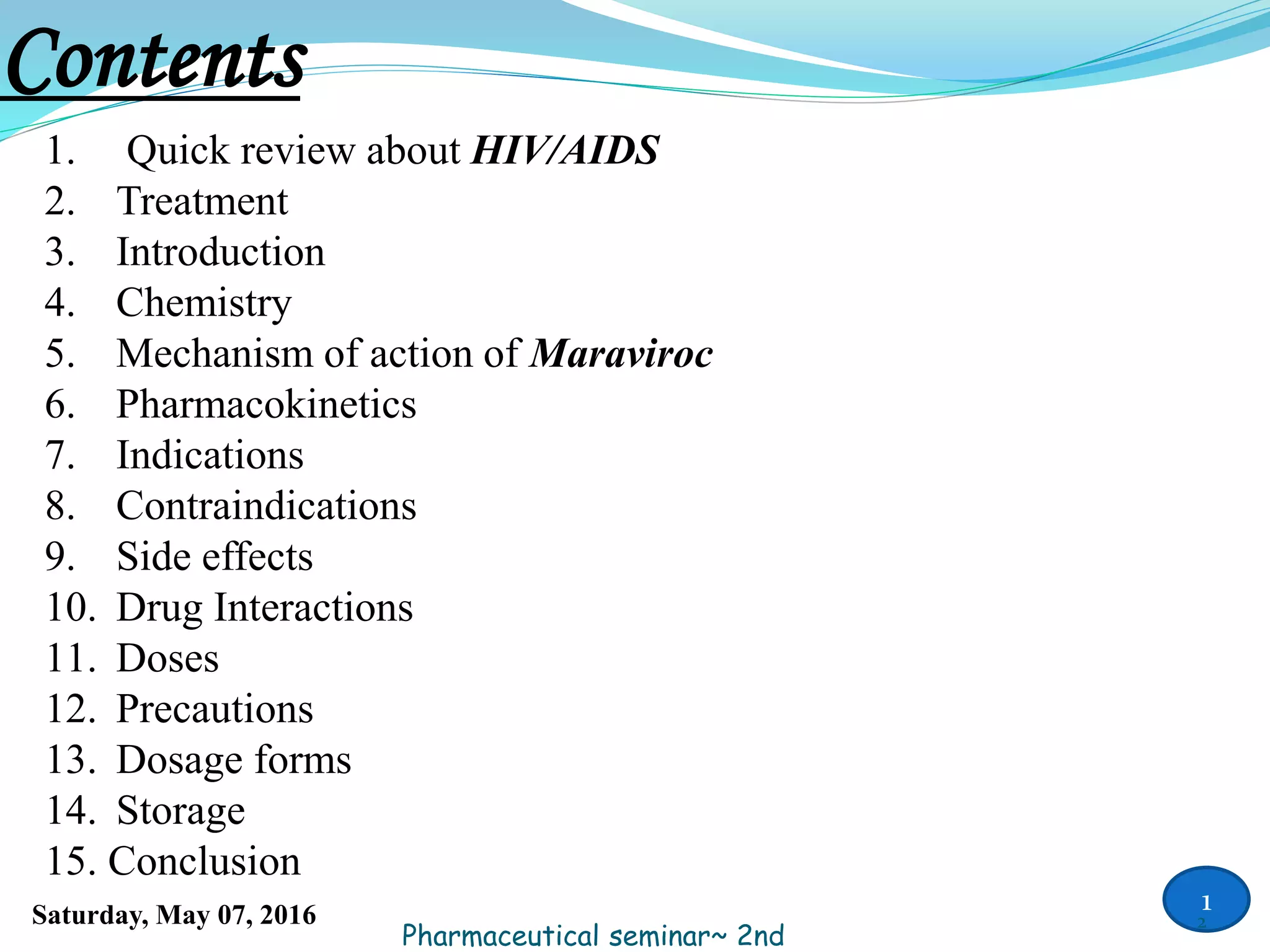 Emerging “CCR5 ANTAGONISTS” Promising HIV Therapeutic Strategy | PPTX