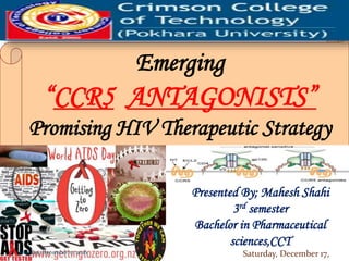 Emerging “CCR5 ANTAGONISTS” Promising HIV Therapeutic Strategy | PPT