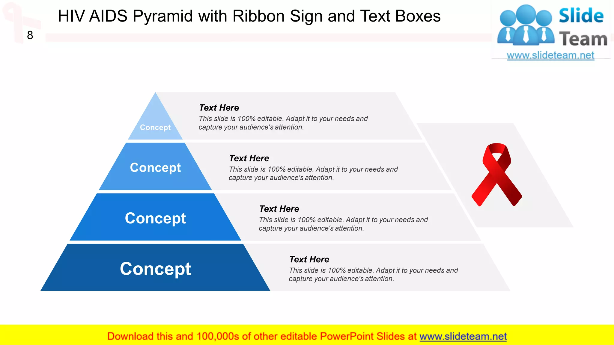 HIV AIDS Spie Chart Awareness Points Illustration Pyramid | PDF