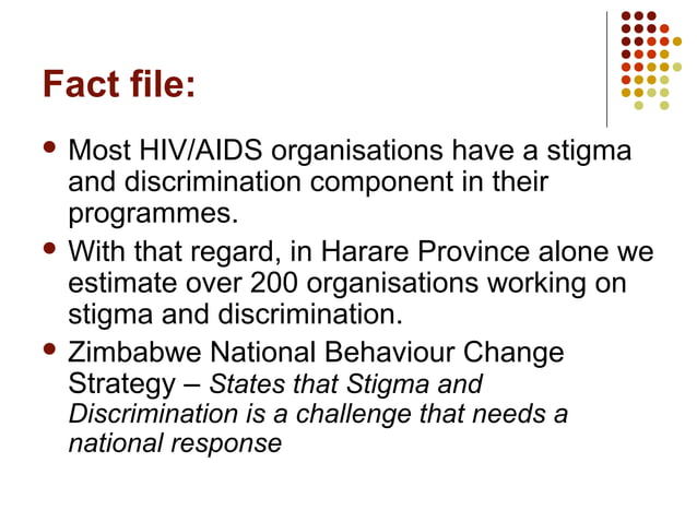 Hiv and aids related stigma reduction jesuit aids project | PPT
