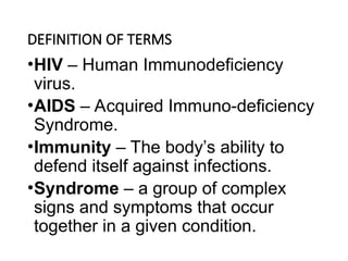 HIV AND AIDS UNIT 2 Medicine and Medical Nursing.ppt