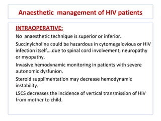 Hiv and anaesthesia | PPT