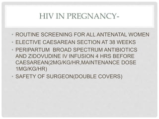 HIV AND PREGNANCY update (2020) By Dr Rahul Jain & Dr Sharda Jain ...
